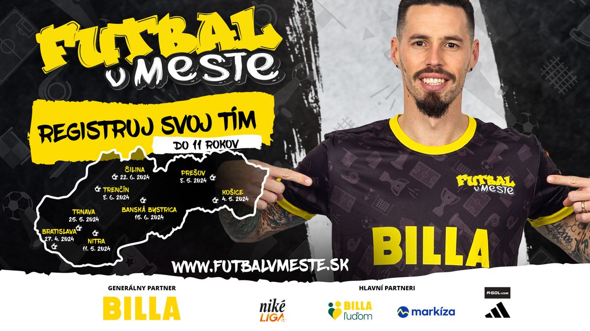 Už sa môžete registrovať na turnaj Futbal v meste. Podporí vás aj Marek ...